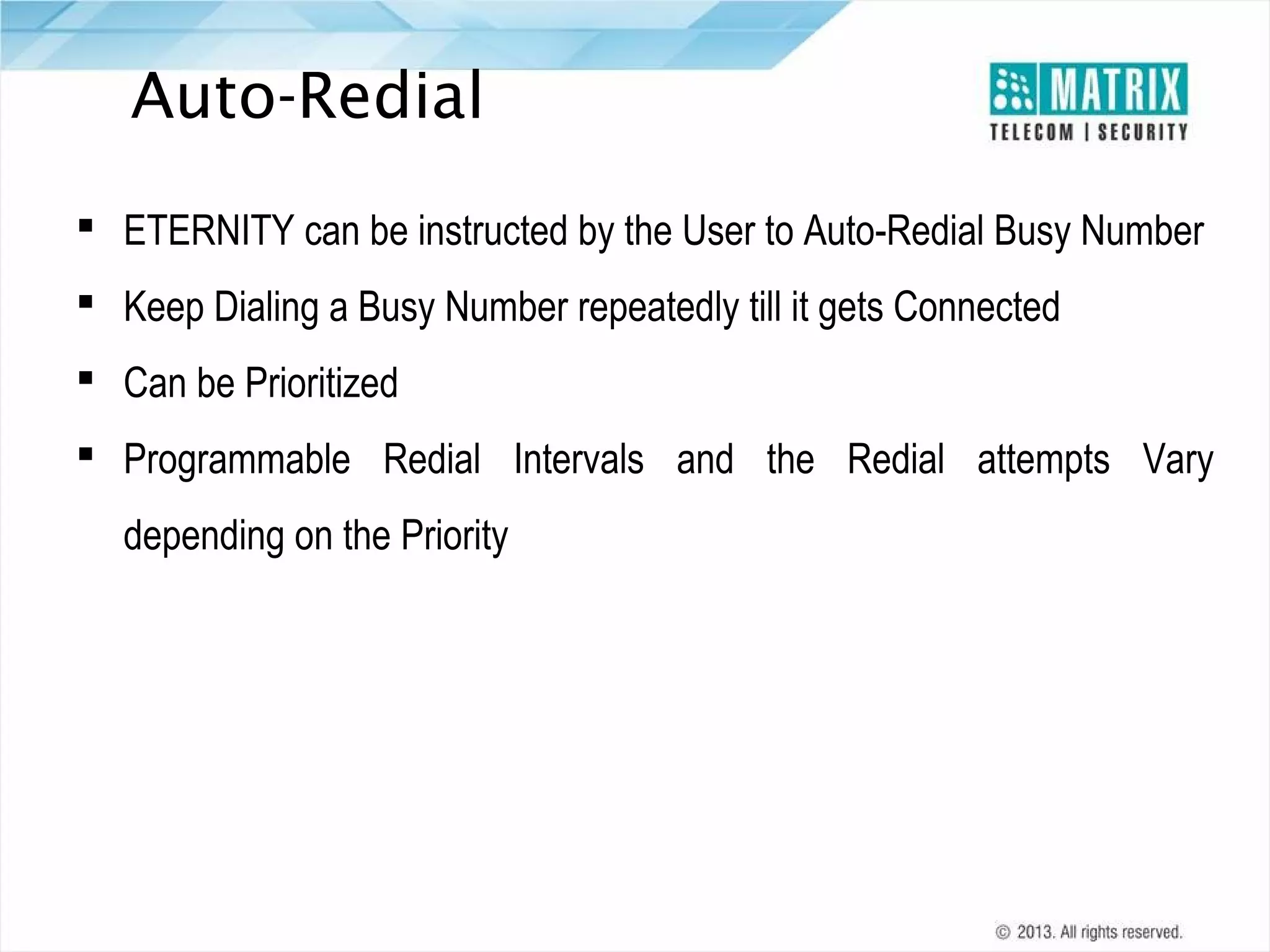 Matrix Telecom Solutions: ETERNITY IP-PBXs | PPT