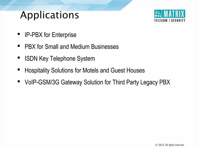 Matrix Telecom Solutions: ETERNITY IP-PBXs | PPT | Computer Networking ...