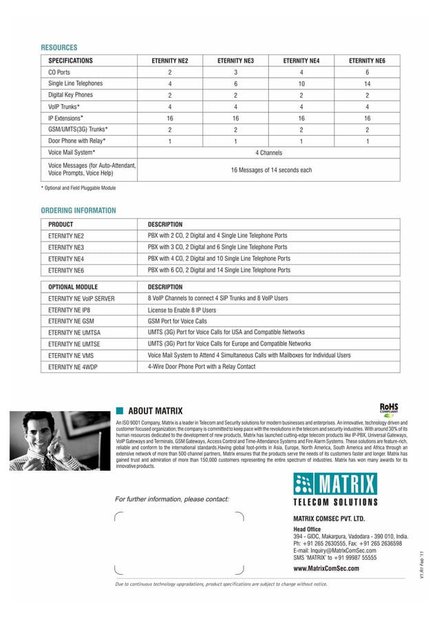 Matrix eternity ne pbx_brochure | PDF