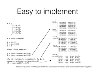 Matrix Factorisation (and Dimensionality Reduction) | PDF