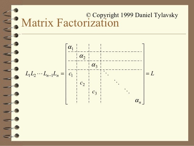 Matrix factorization