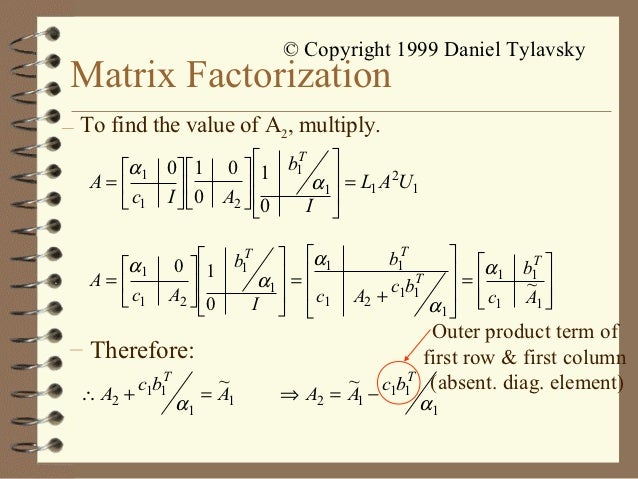 Matrix factorization