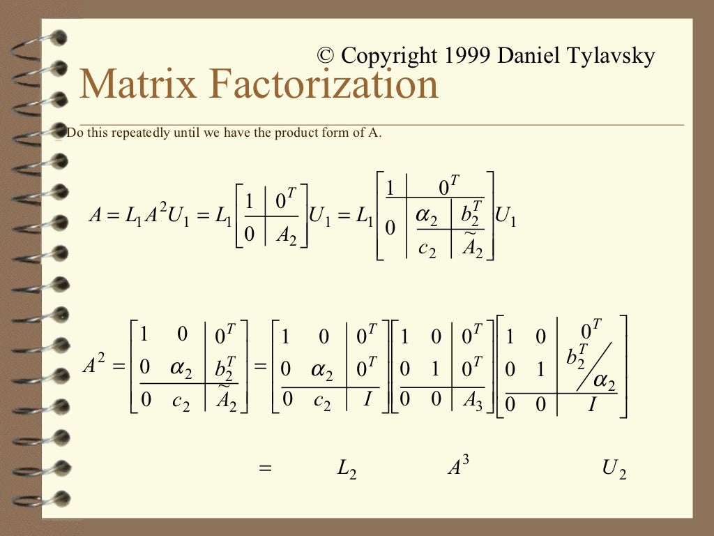 Matrix factorization