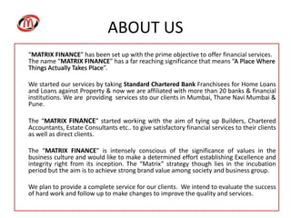 Matrix finance profile | PPSX