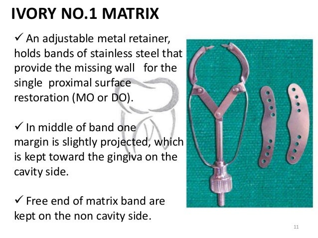 Matrixing and wedges