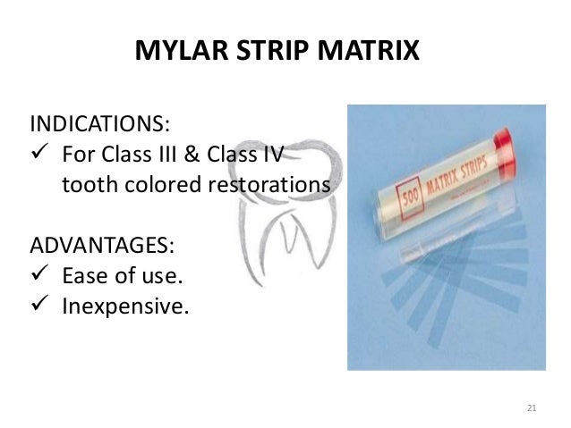 Matrixing and wedges