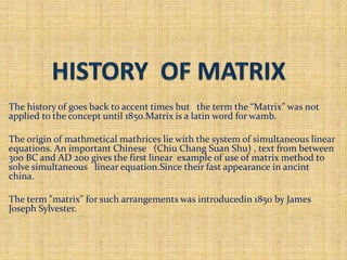 Matrix in software engineering | PPTX