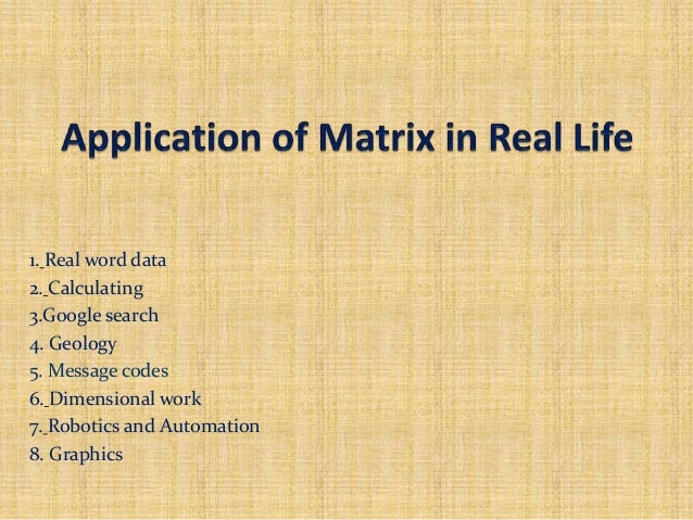Matrix In Software Engineering