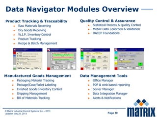 Introduction to Matrix and Data Navigator (updated May 2013) | PPTX ...