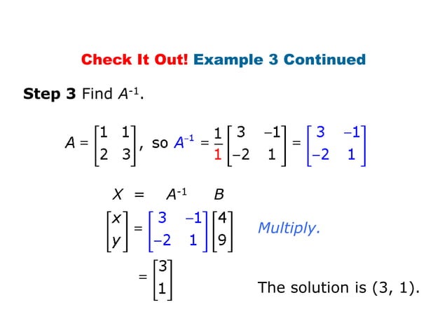 Matrix inverse | PPTX