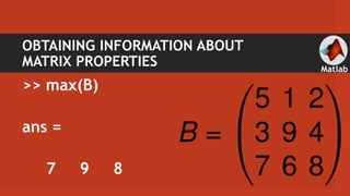 Matrix Manipulation in Matlab | PPSX