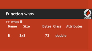 Matrix Manipulation in Matlab | PPSX