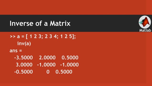 Matrix Manipulation in Matlab | PPSX | Physics | Science