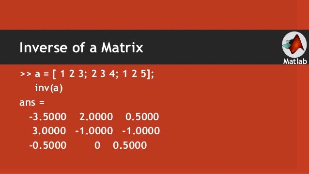 Matrix Manipulation in Matlab Matrix Manipulation in Matlab