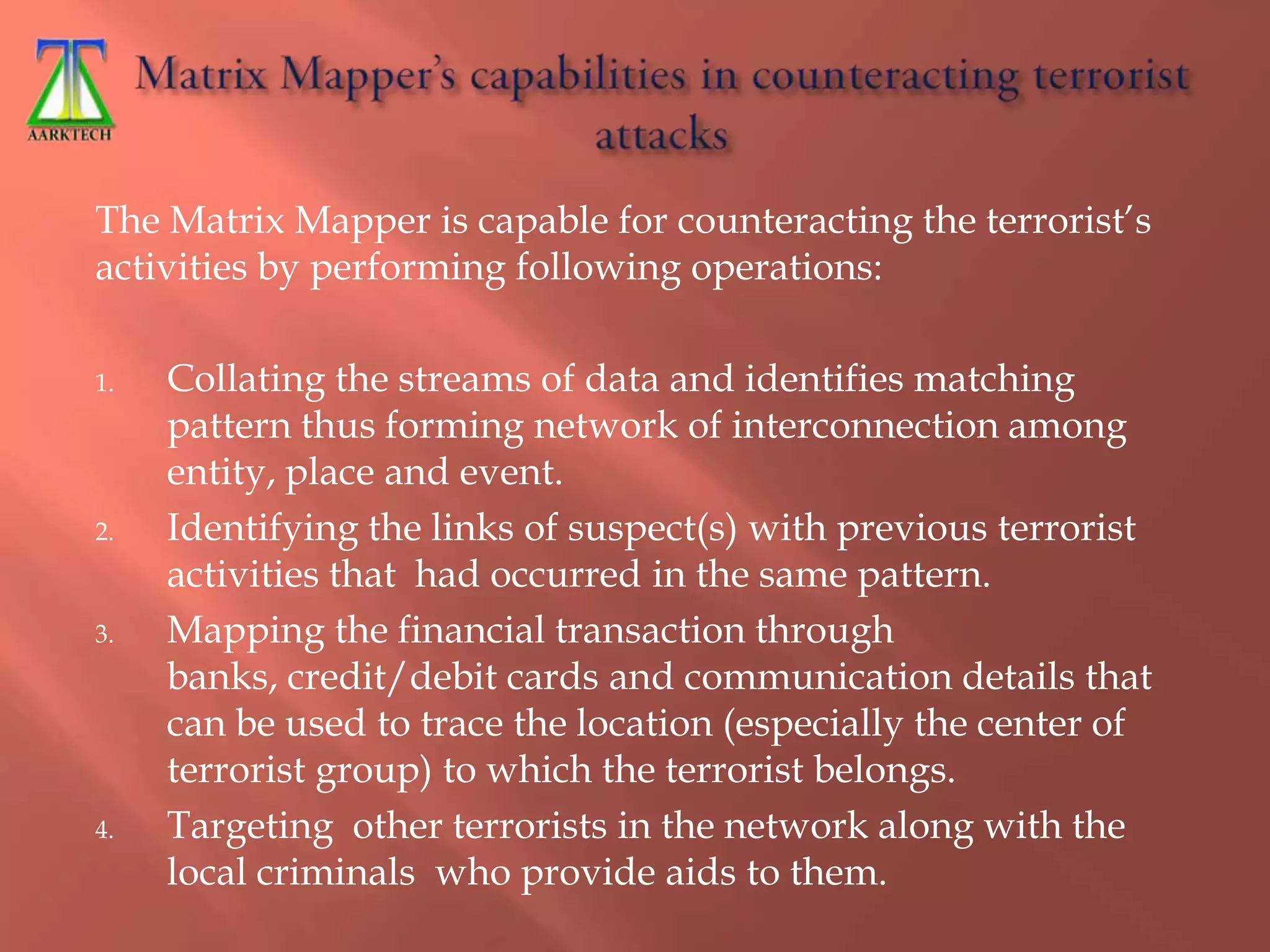 Matrix Mapper for Counter Terrorism Units | PPTX | Terrorism ...