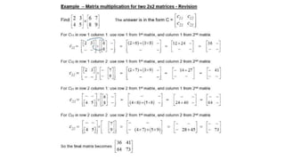 Matrix Methods.pptxhhhhhhhhhhhhhhhhhhhhh | PPTX | Physics | Science