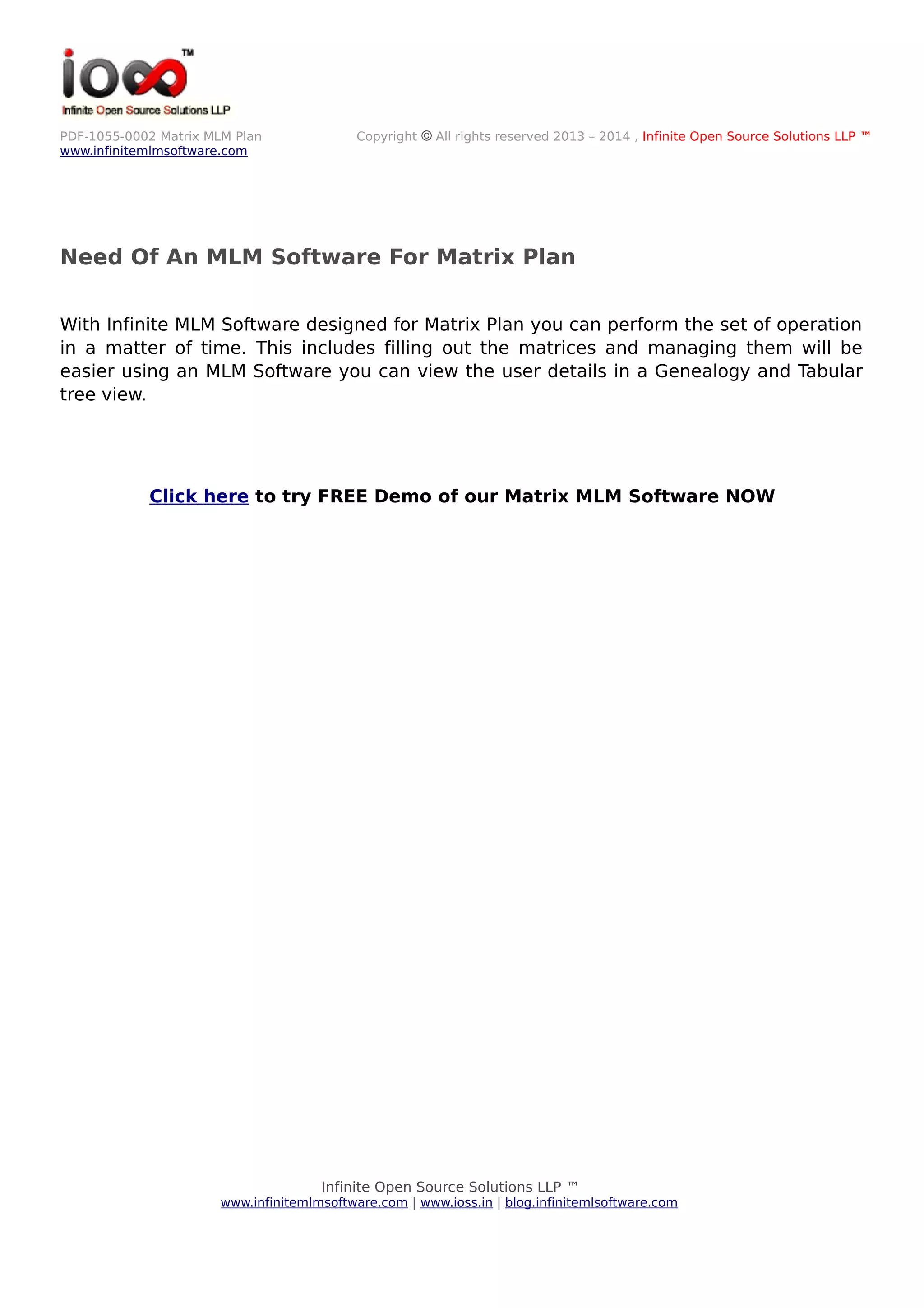 Matrix mlm plan | PDF | Advertising Industry | Industries