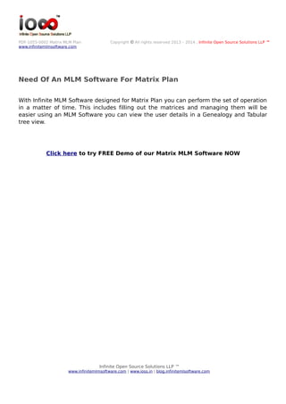 Matrix mlm plan | PDF | Advertising Industry | Industries