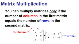 Matrix multiplication | PPTX | Physics | Science