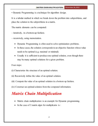 Matrix multiplicationdesign | DOCX | Programming Languages | Computing