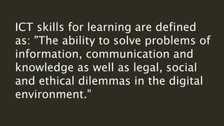 Matrix of ict skills for learning | PPTX