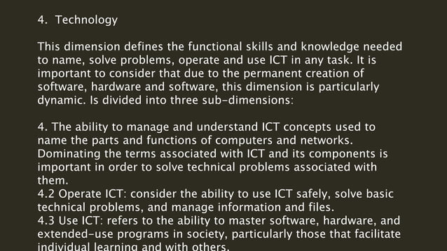 Matrix of ict skills for learning | PPT