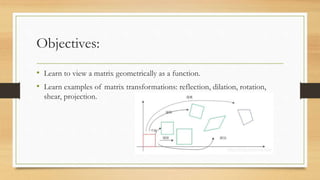 Matrix of linear transformation 1.9-dfs | PPTX