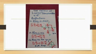 Matrix of linear transformation 1.9-dfs | PPTX