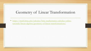 Matrix of linear transformation 1.9-dfs | PPTX