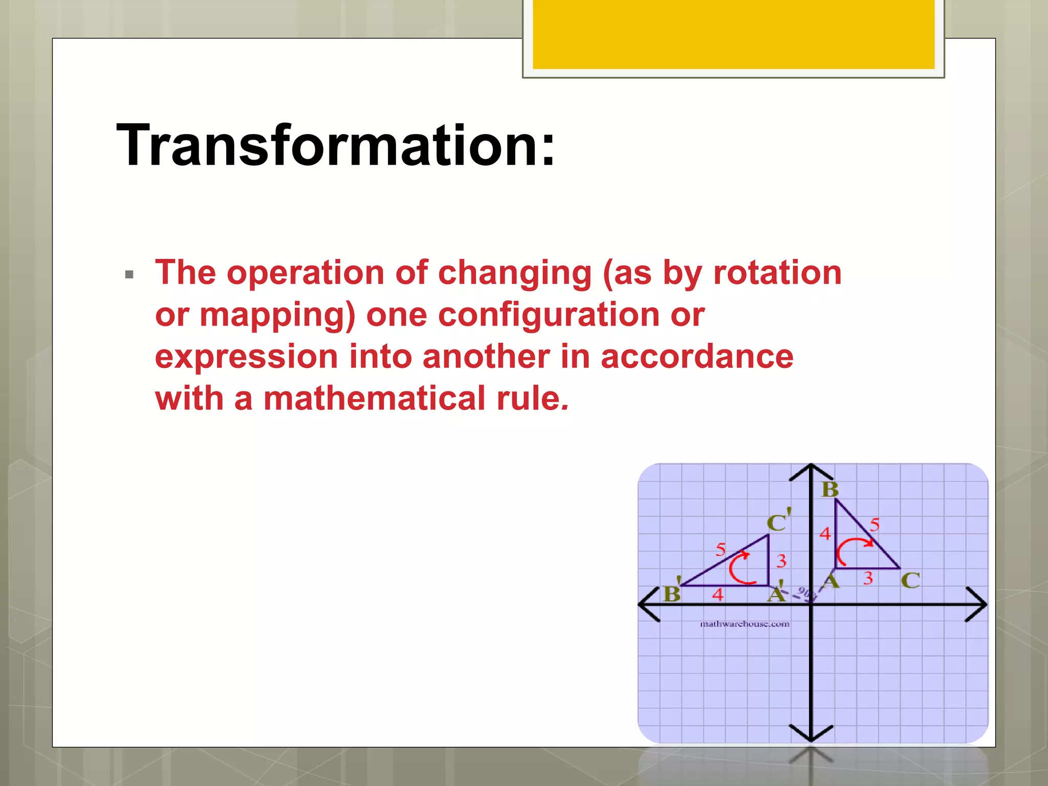 Matrix of linear transformation | PPTX