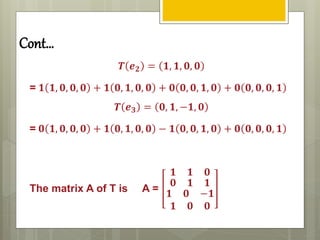 Matrix of linear transformation | PPTX