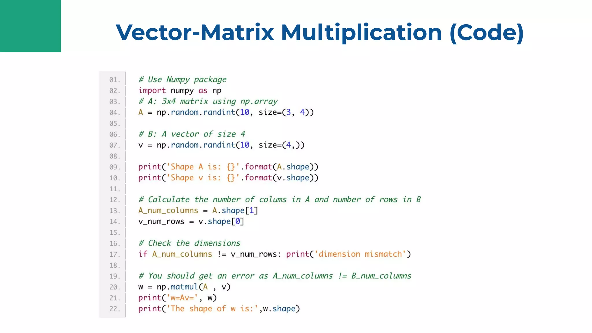 Matrix operations in practice using python | PDF