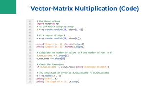 Matrix operations in practice using python | PDF