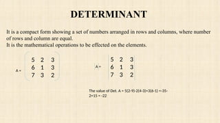 MATRIX OPERATIONS IN SPREADSHEETS- M S Excel | PPT