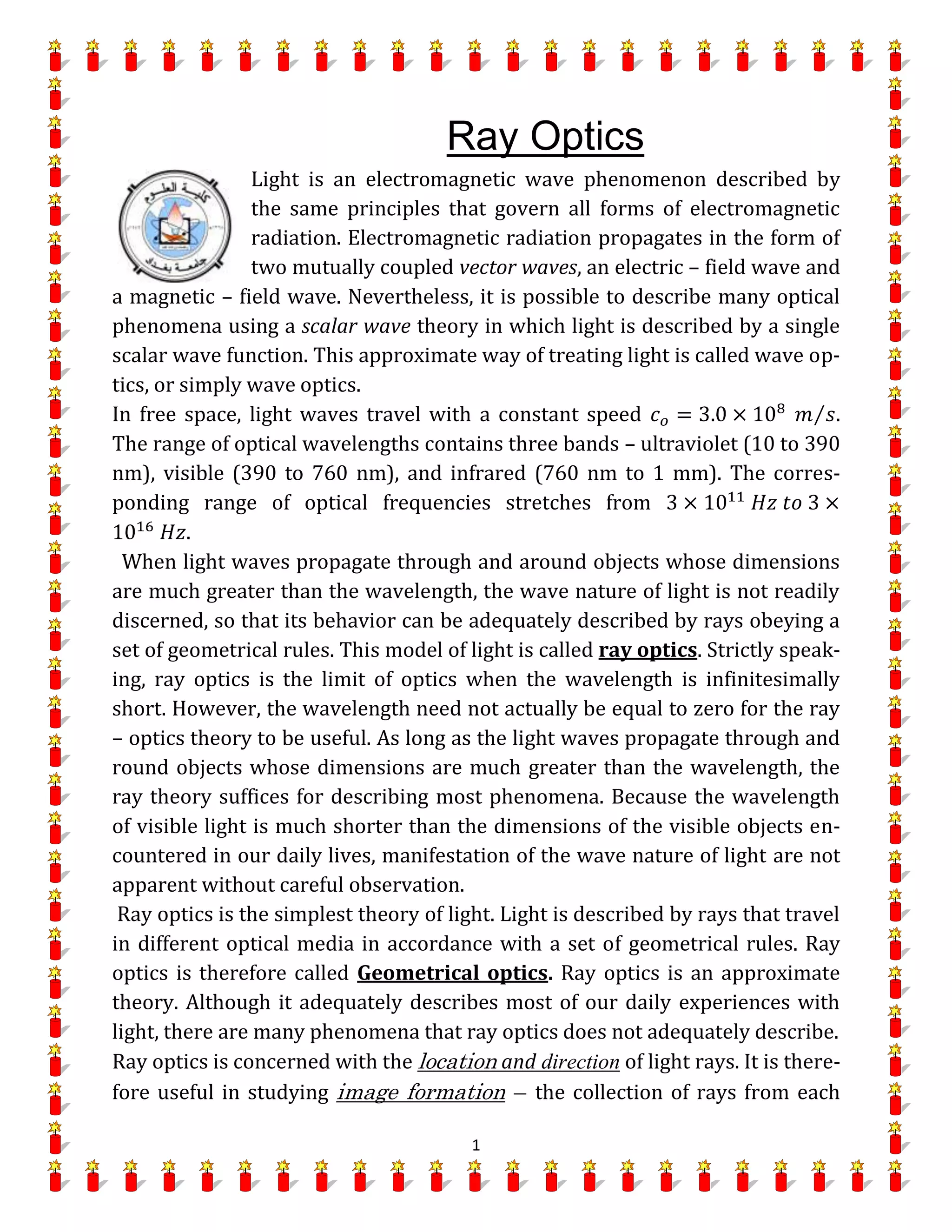 Matrix optics | DOCX