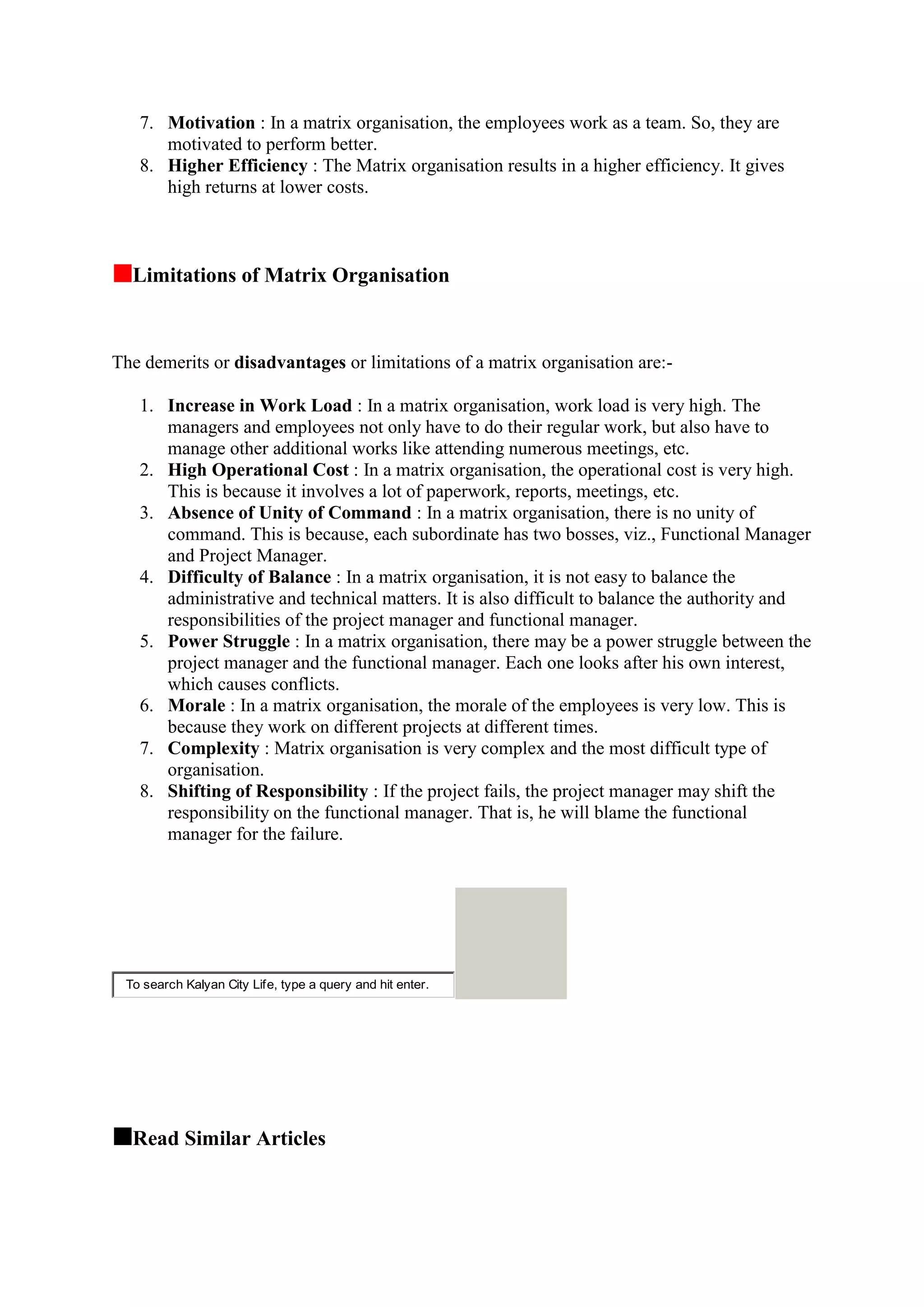 Matrix organisation | DOCX