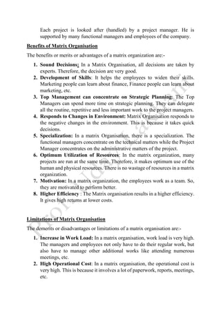 Matrix organisation | PDF