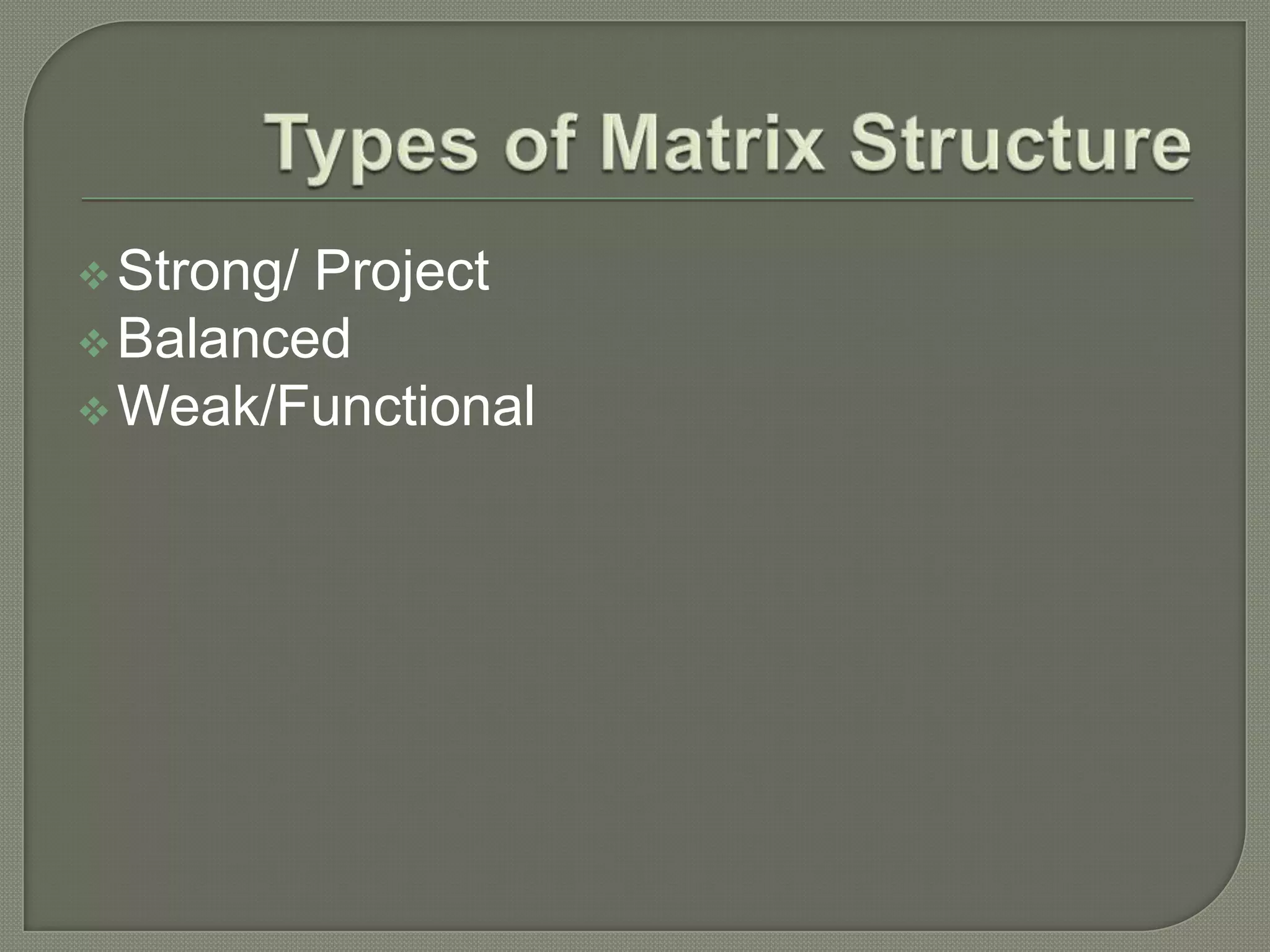 Matrix organization structure project final,fab 1 | PPTX