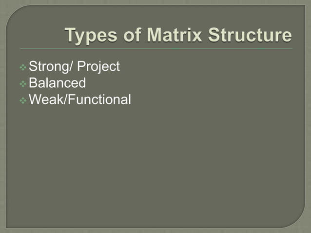 Matrix organization structure project final,fab 1 | PPTX | Business ...