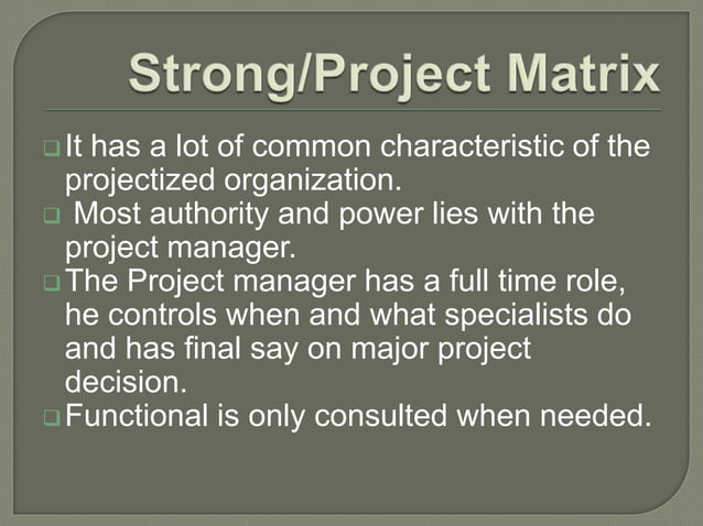 Matrix organization structure project final,fab 1 | PPTX | Business ...
