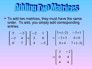 Matrix Operations | PPS