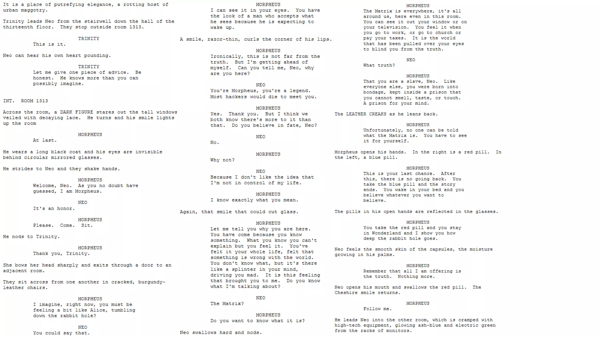 Matrix pill scene | PPTX