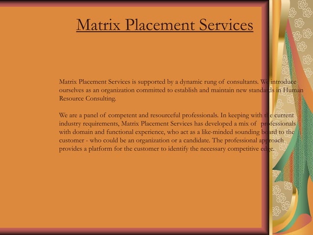 matrix Placement Services.ppt