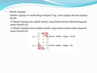 Jenis - Jenis Matriks dan Matriks Transpose | PPTX