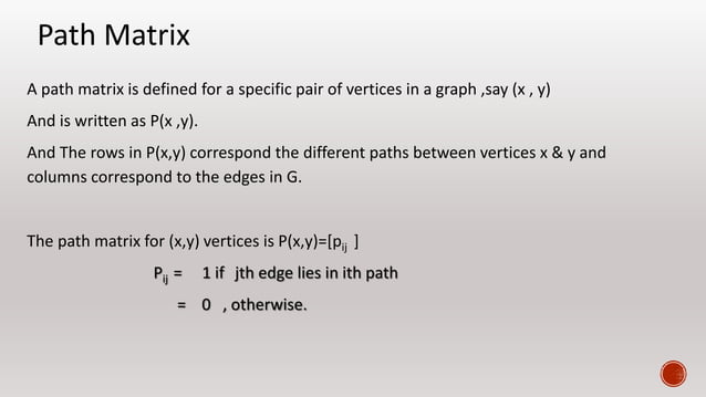 Matrix representation of graph | PPTX