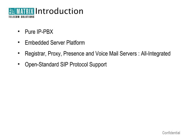 Matrix sapex ip pbx-presentation | PPT