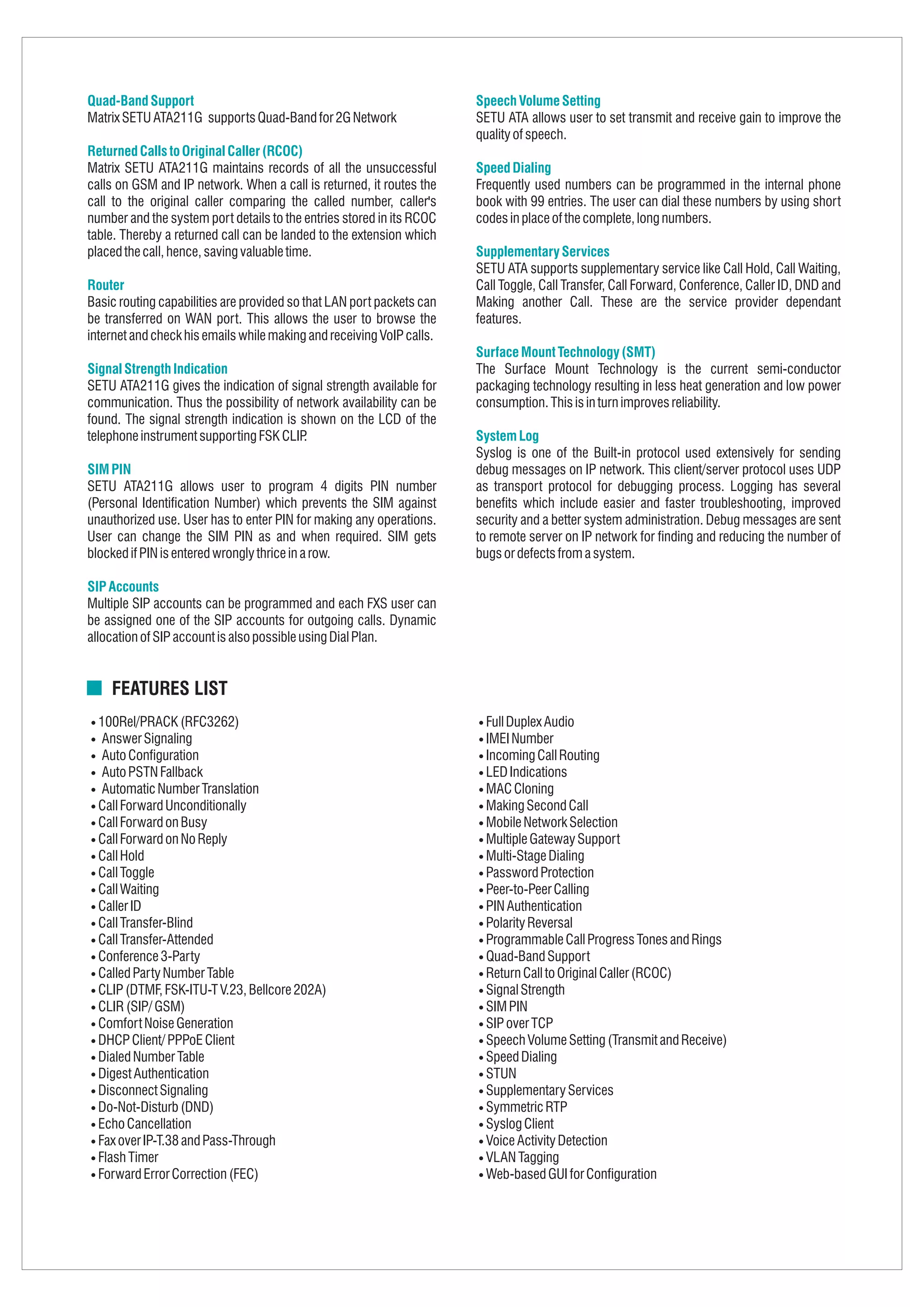 Matrix setu ata brochure | PDF