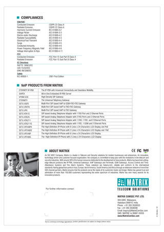 Matrix setu ata brochure | PDF