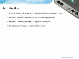 Matrix Telecom Solutions: SETU ATAs | PPT | Internet | Computing