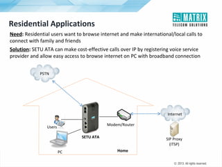Matrix Telecom Solutions: SETU ATAs | PPT